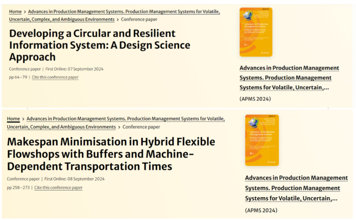 ELTRUN Participation in APMS 2024 Conference - ELTRUN